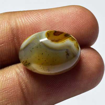 7.12ctw 14x10.20x6.6mm Oval Multi Color Chalcedony Medium Surface Clean AA+