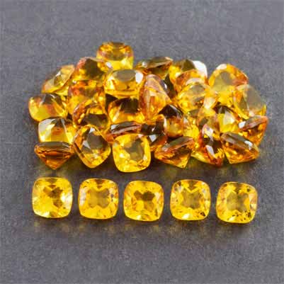 21.63ctw 8x6x4mm Pear Yellow Citrine Excellent Eye Clean AAA+