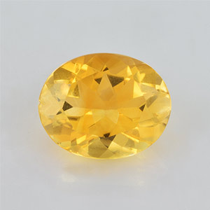 1.92ctw 9x7x5.6mm Oval Yellow Citrine Excellent Eye Clean AAA