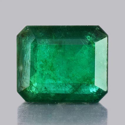 4.02ctw 10.6x8.9x4.8mm Octagon Green Emerald Translucent Included AA