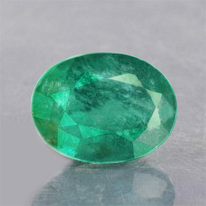 0.88ctw 6x6x3.8mm Round Green Emerald Very Good Little inclusions AAA