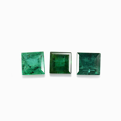6.76ctw 7x5x3.9mm Octagon Green Emerald Semi Translucent Included A+