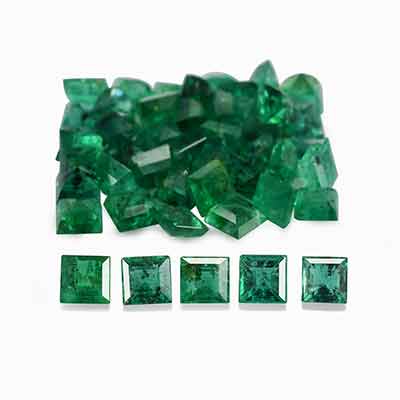 6.76ctw 7x5x3.9mm Octagon Green Emerald Semi Translucent Included A+