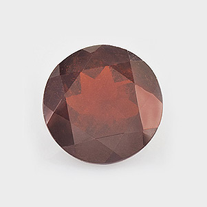 1.73ctw 8x8x3.5mm Round Red Garnet Excellent Loupe Clean AA