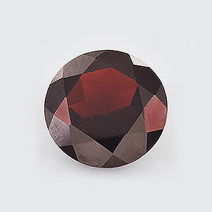 1.73ctw 8x8x3.5mm Round Red Garnet Excellent Loupe Clean AA