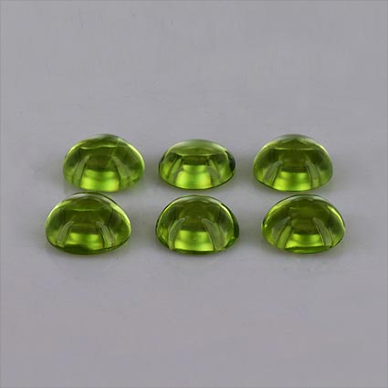 12.94ctw 8x8x4.4mm Round Green Peridot Excellent Eye Clean AAA