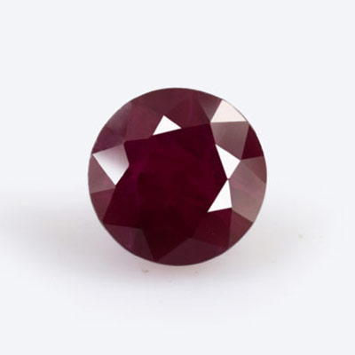 1.39ctw 6.10x6.10x4.3mm Round Red Ruby Translucent Included AAA