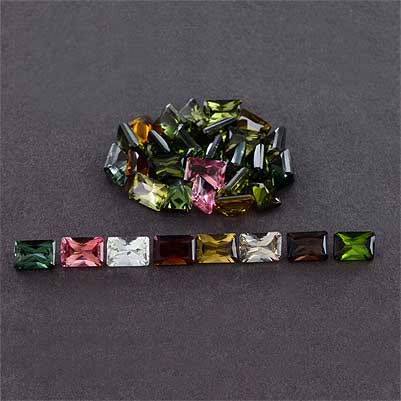 10.99ctw 5x5x3.2mm Heart Multi Color Tourmaline Excellent Eye Clean Top ...