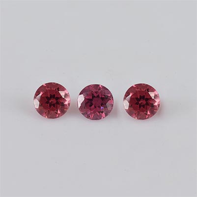 2.45ctw 2x2x1.5mm Round Green Tourmaline Very Good Eye Clean AAA+
